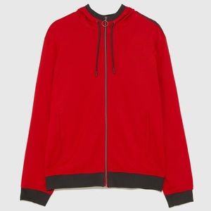 Zara | Jackets & Coats | Zara Men Red Jacket With Stripes | Poshmark